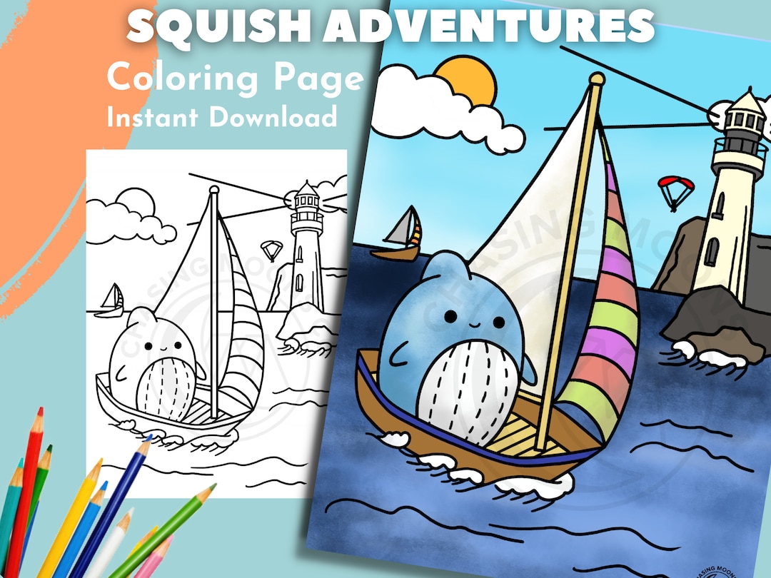 Squishmallow Coloring Page Coloring Page for Adults, Kids Coloring ...