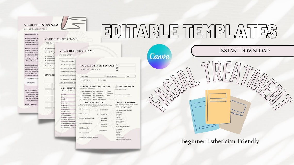 Facial Consent Forms | Skincare Template | Facial Intake Forms ...
