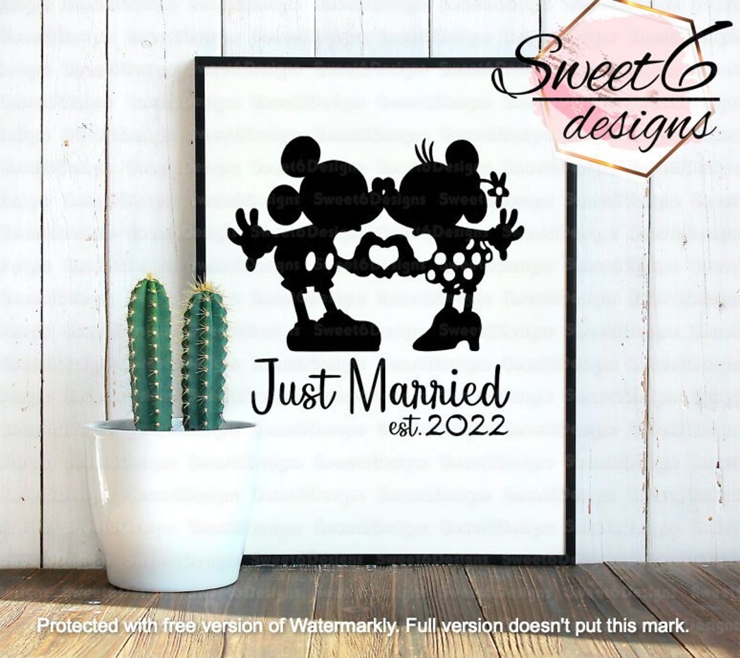 Just Married Established 2022 With Mickey and Minnie Instant Download ...