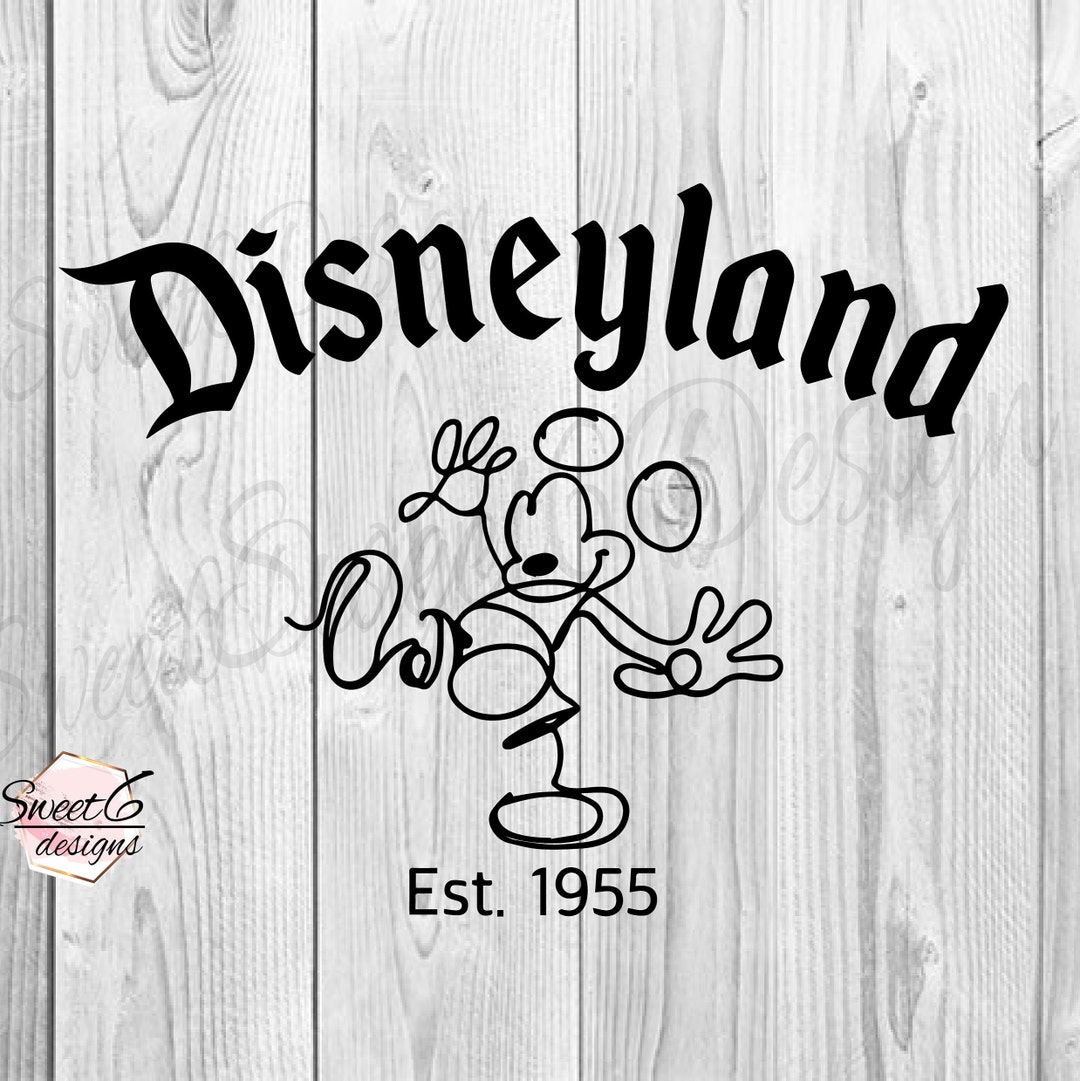 Disneyland Est 1955 Mickey Scribble Image Svg Png Image For Cricut