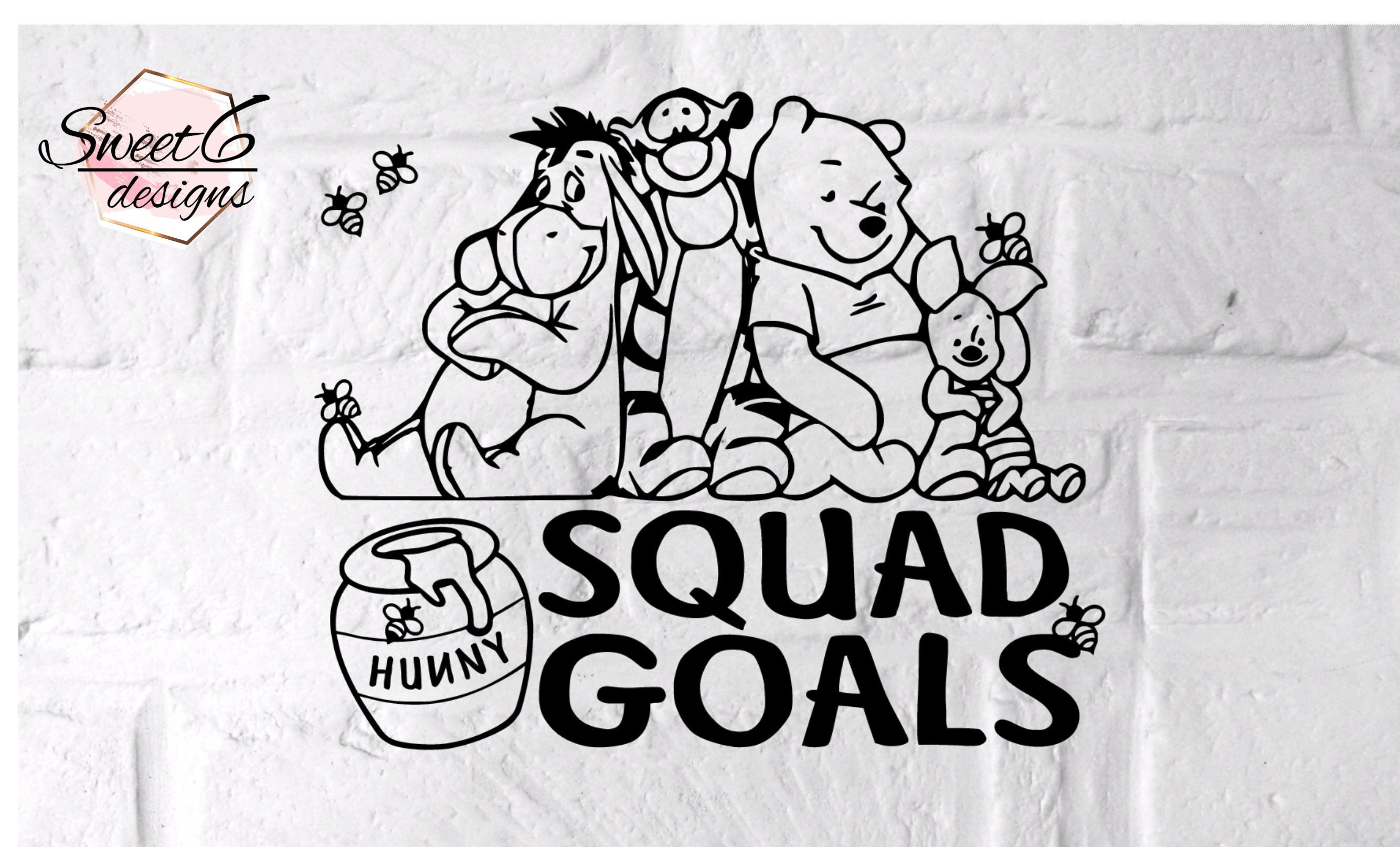 Winnie the Pooh Squad Goals SVG Instant Download. Pooh & - Etsy
