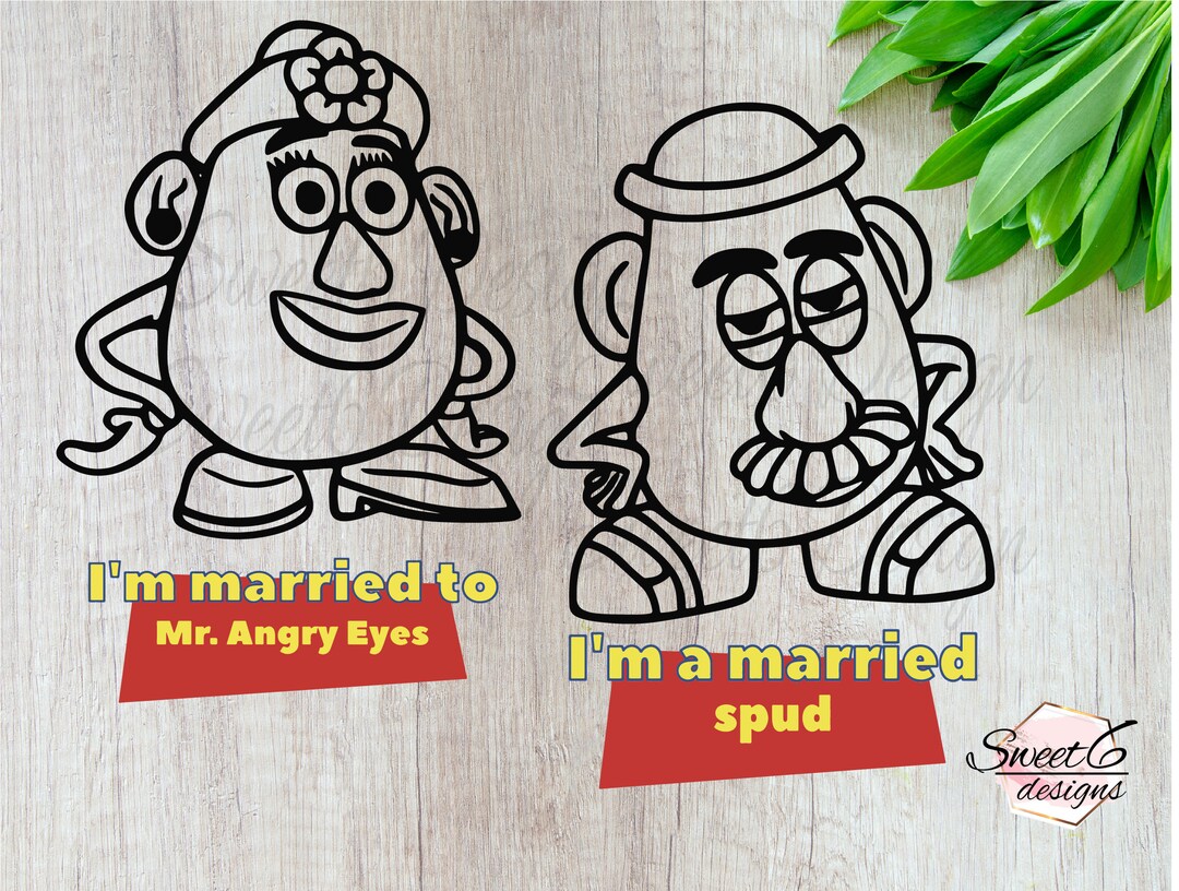 Mr. and Mrs. Potato Head SVG: Married Spud Design (digital Download) - Etsy
