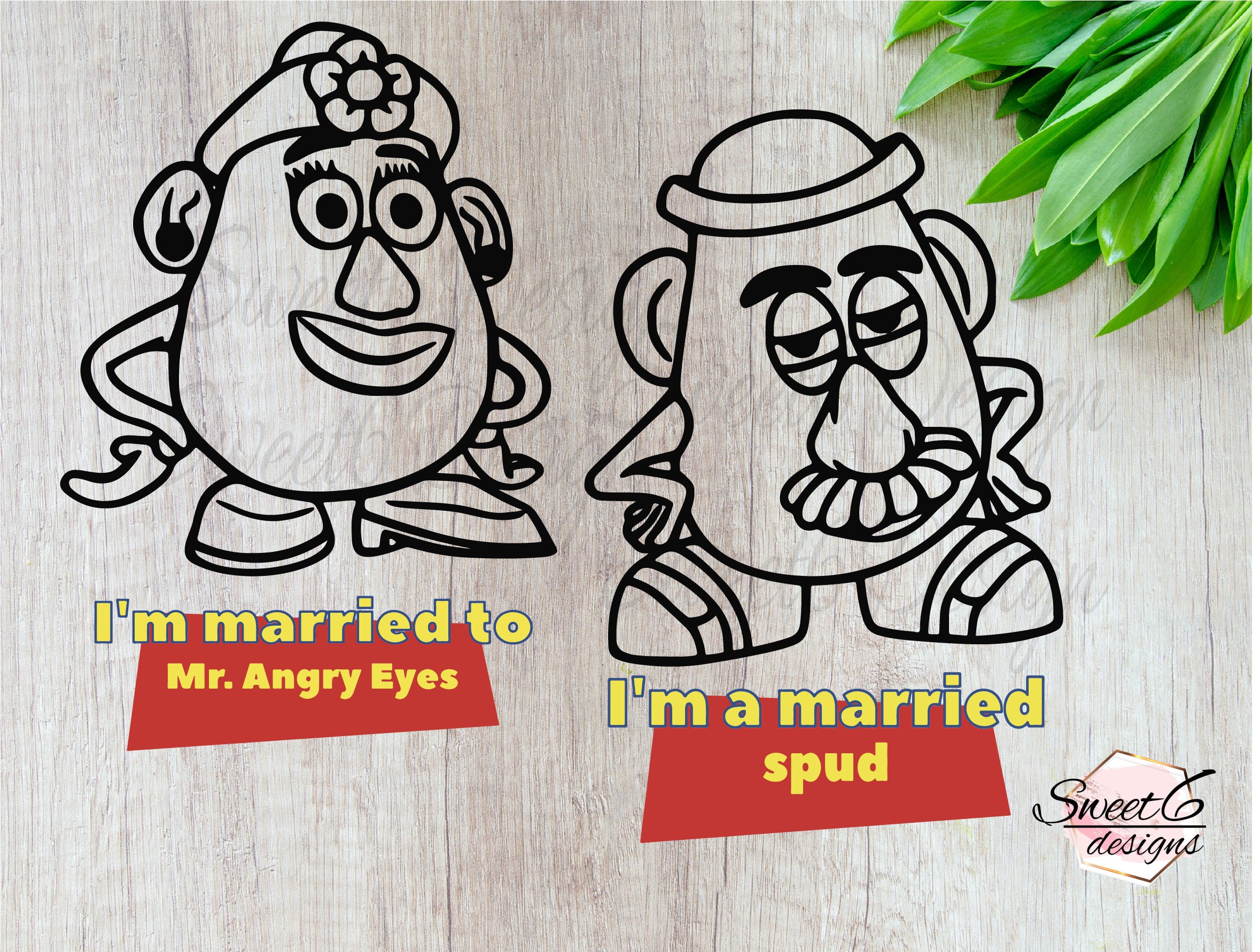 Mr and Mrs Potato Head. I'm Married to Mr. Angry Eyes. - Etsy Canada