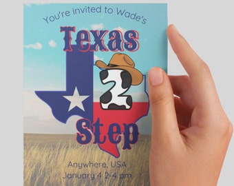 Texas Two Step Invitation - Etsy