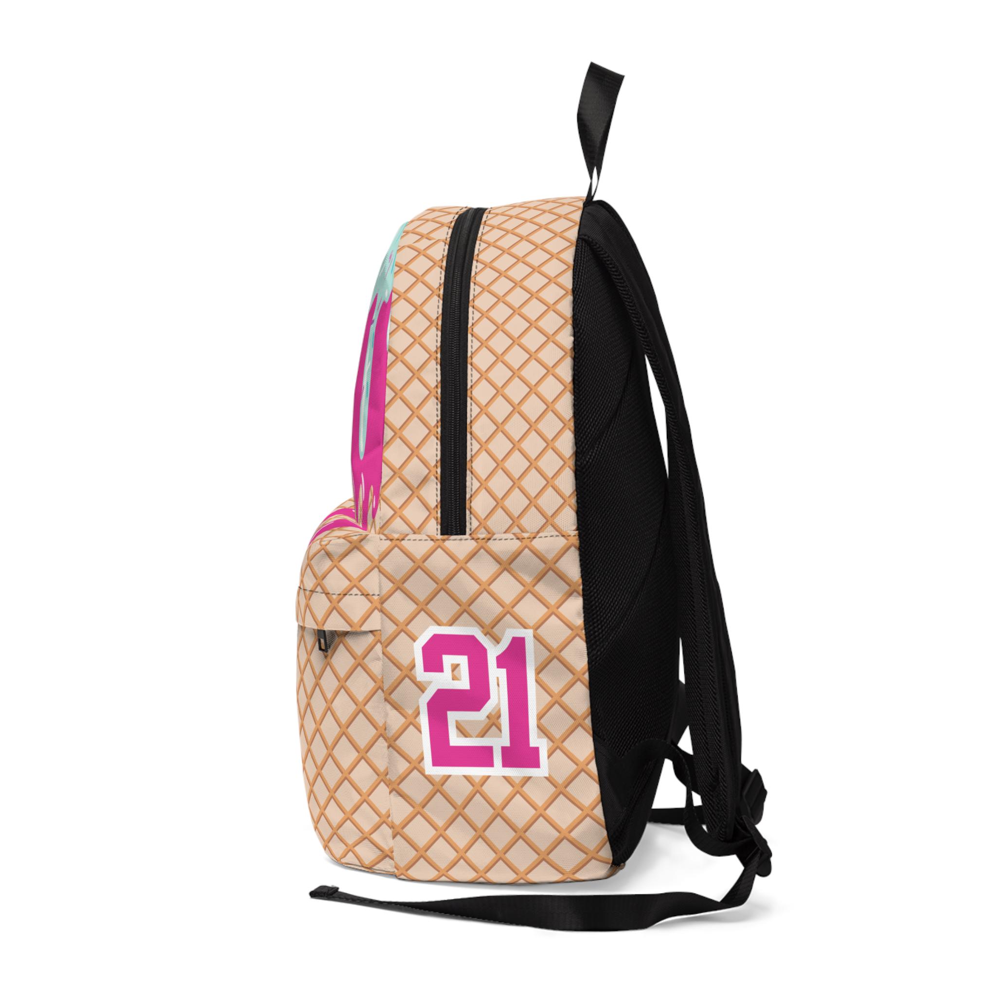 Personalized Name and Number Ice Cream Drip Backpack, Baseball Drip ...