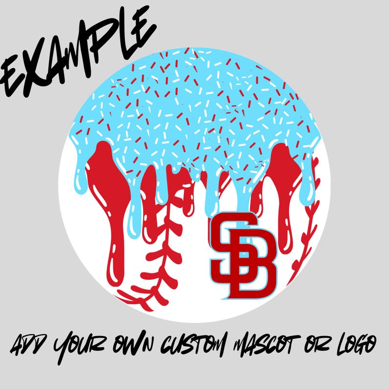 Digital File, Instant Download, Sports, Baseball Ice Cream Drip, Travel ...