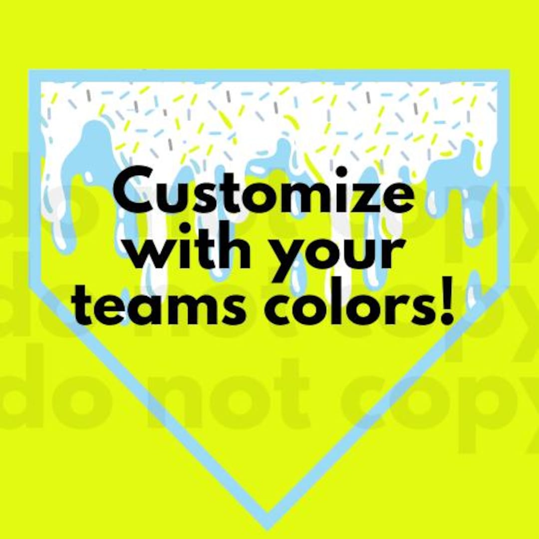 Custom Baseball Drip, Ice Cream Drip, PNG, Digital Download, Made to ...