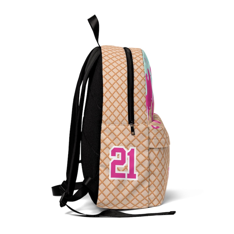 Personalized Name and Number Ice Cream Drip Backpack, Baseball Drip ...