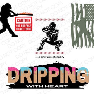 Digital File, Instant Download, Ice Cream Drip, Baseball Lovers, Travel ...