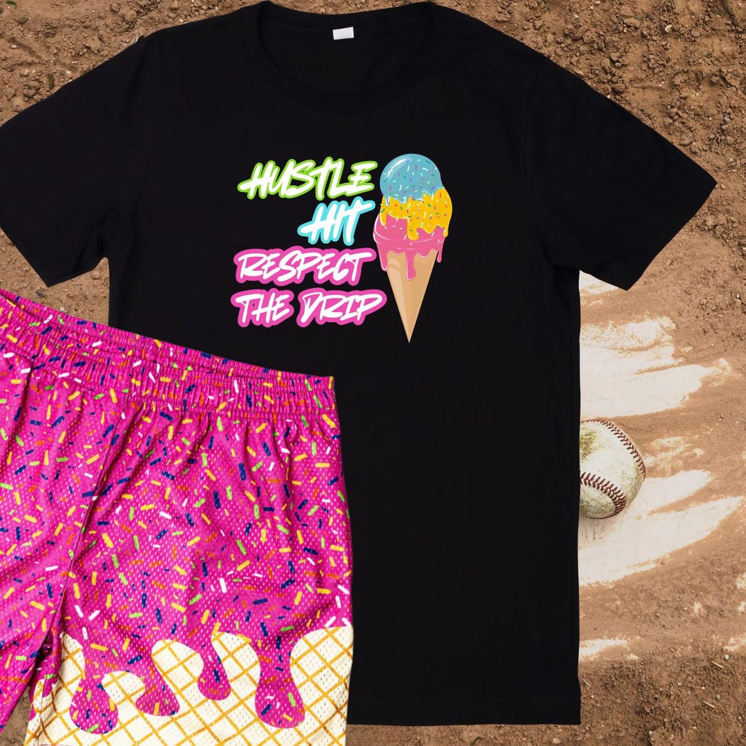 ADULT Baseball Ice Cream Drip, Ice Cream Drip, Travel Baseball ...
