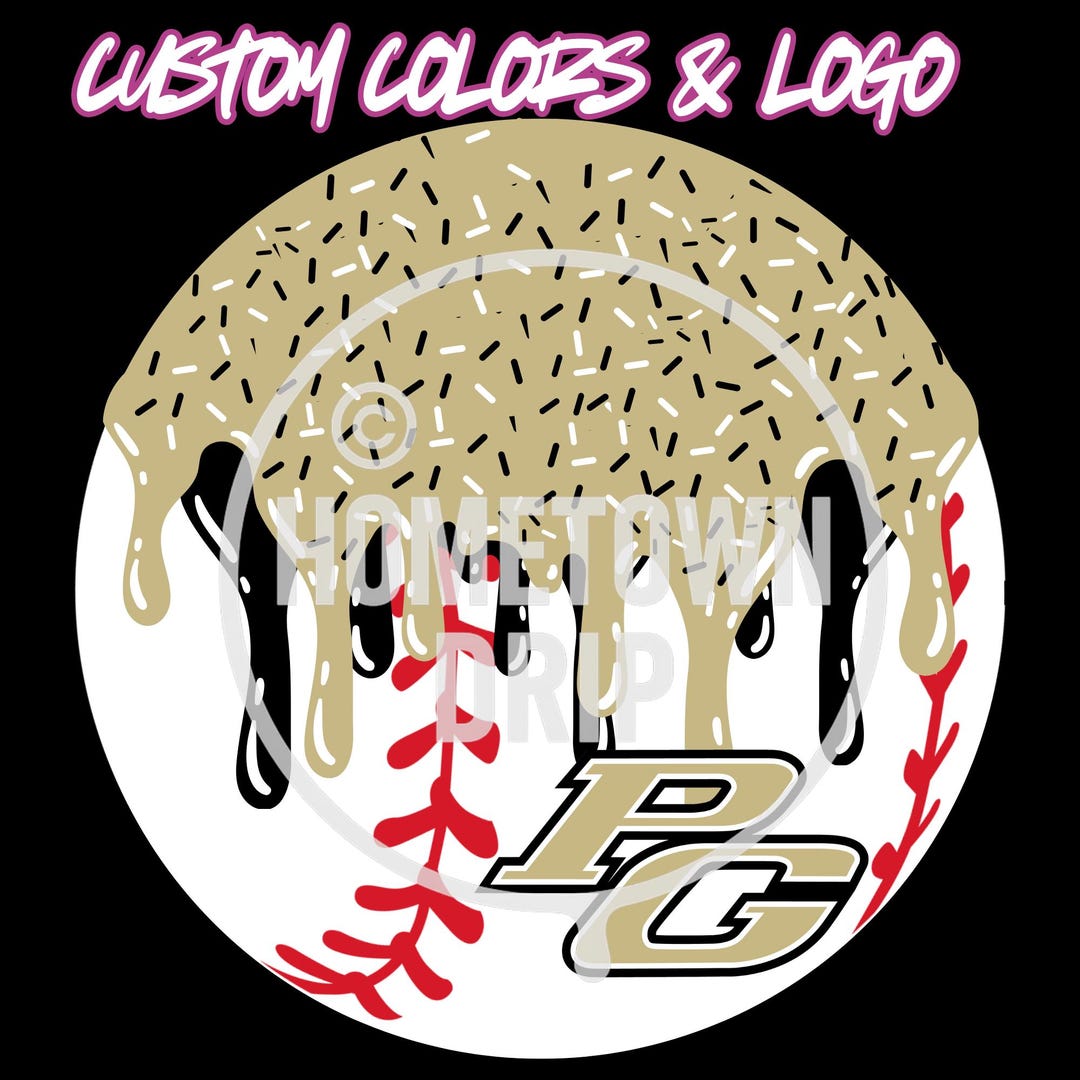 Digital PNG Custom Drip Baseball – Personalized Colors & Logo | Custom ...