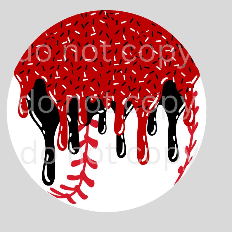 Digital File, Instant Download, Sports, Baseball Ice Cream Drip, Travel ...