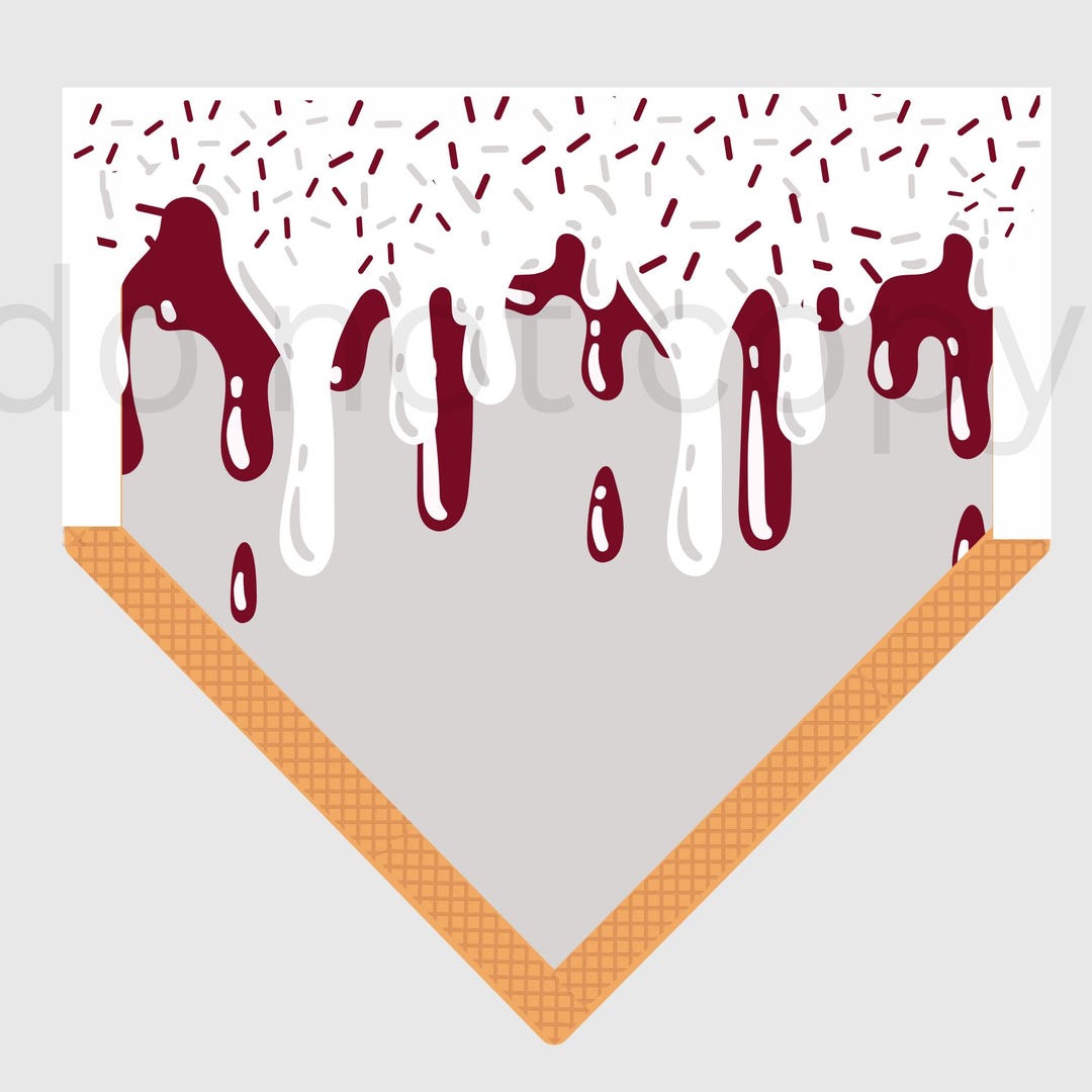 Digital File, Instant Download, Sports, Baseball Ice Cream Drip, Travel ...