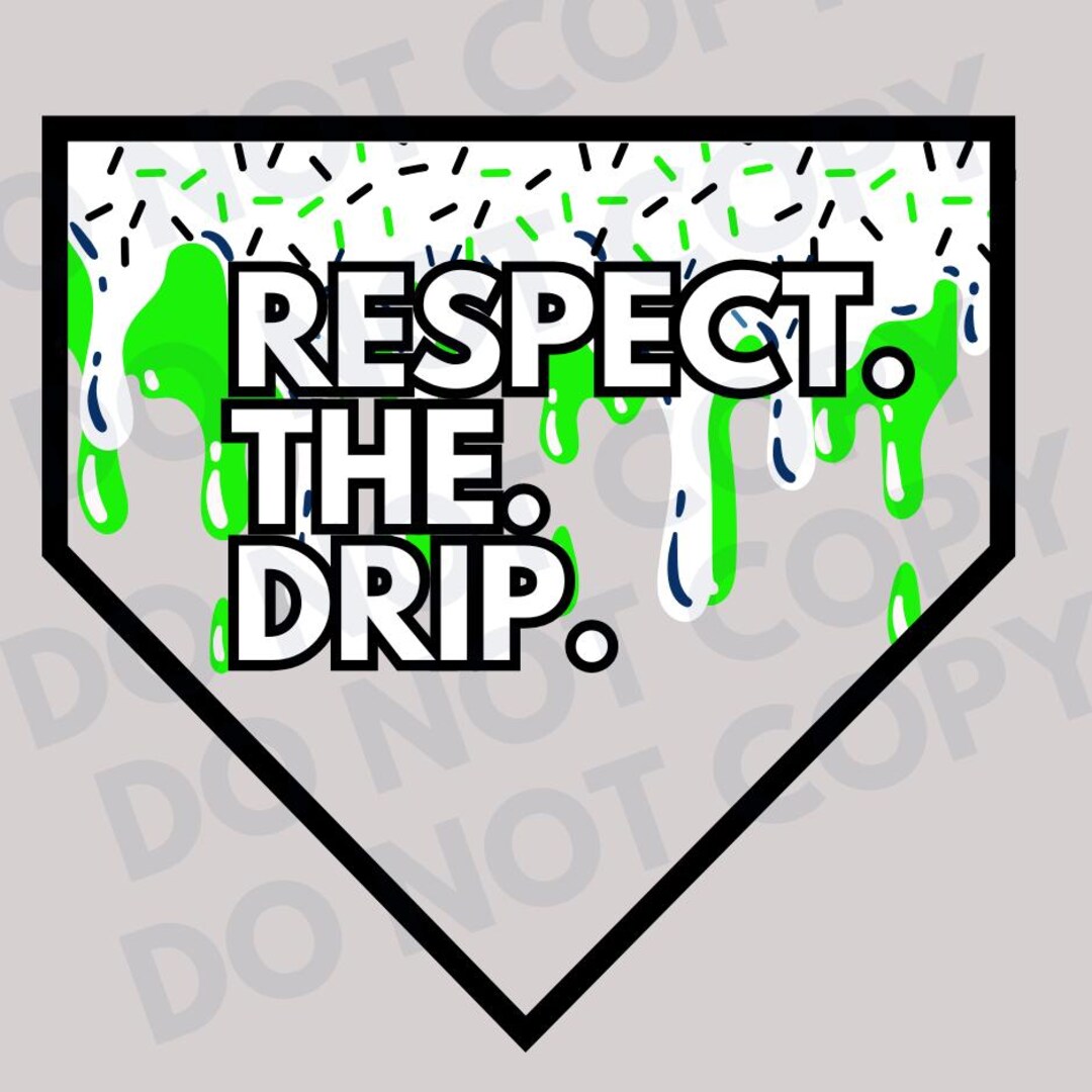 Lime Green Black Respect the Drip Digital File, Ice Cream Drip ...