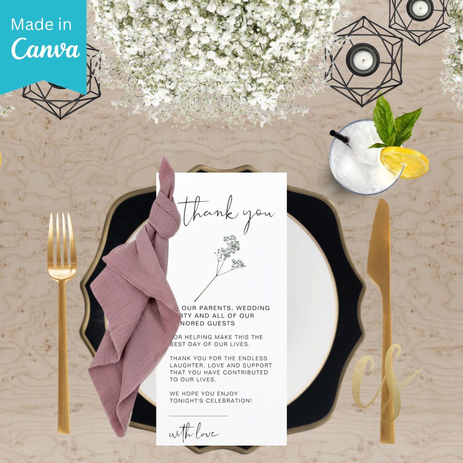 Canva Digital Mockup- Event Mockup PNG Files Tablescape Mockup Event ...