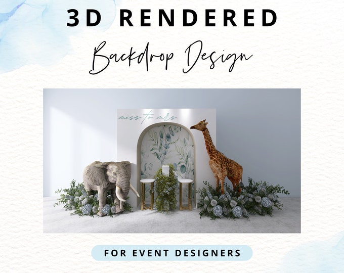 3D Digital Mockup Render Custom Event Mockup Render Backdrop Event ...