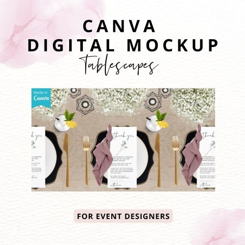 Canva Digital Mockup Event Mockup PNG Files FLORAL - Etsy