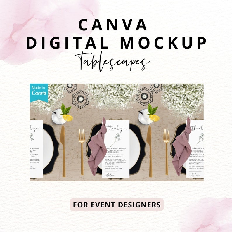 Canva Digital Mockup- Event Mockup PNG Files Tablescape Mockup Event ...