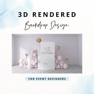 3D Digital Mockup Render- Custom Event Mockup Render Backdrop Event ...