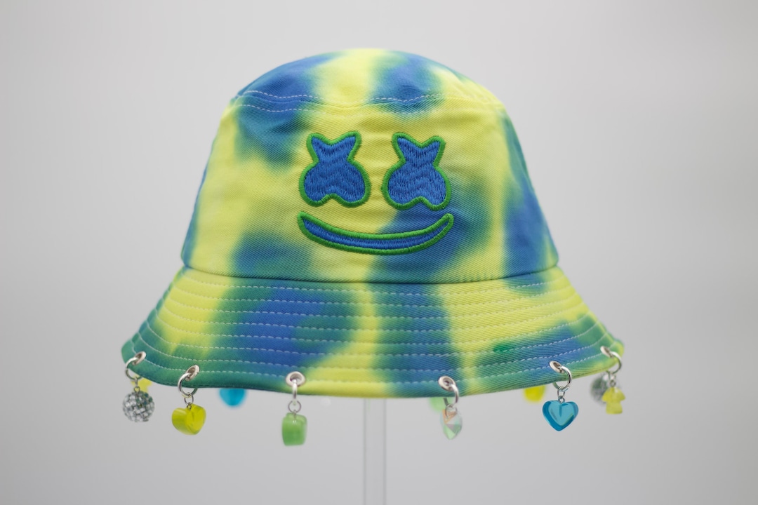 Marshmello Charm Bucket Hat Rave Hat Festival Bucket Hat Festival Hats ...