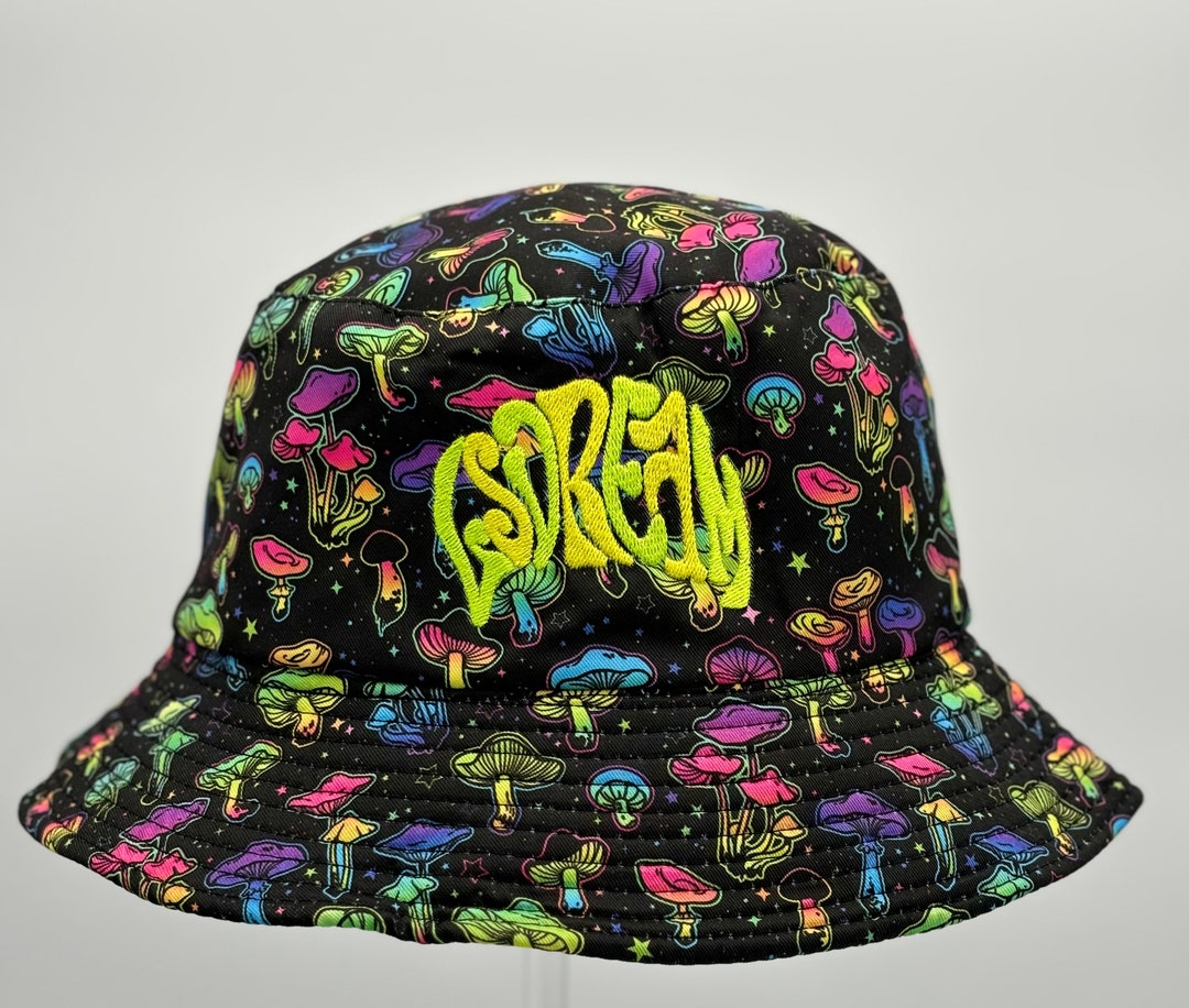 Lsdream Bucket Hat • Rave Hat • Festival Bucket Hat • Mushroom Hat ...
