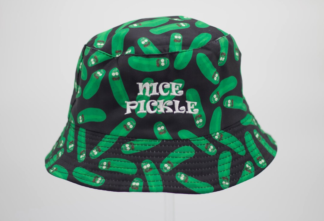 Pickle Bucket Hat • Rave Hat • Festival Bucket Hat • Embroidered Bucket ...