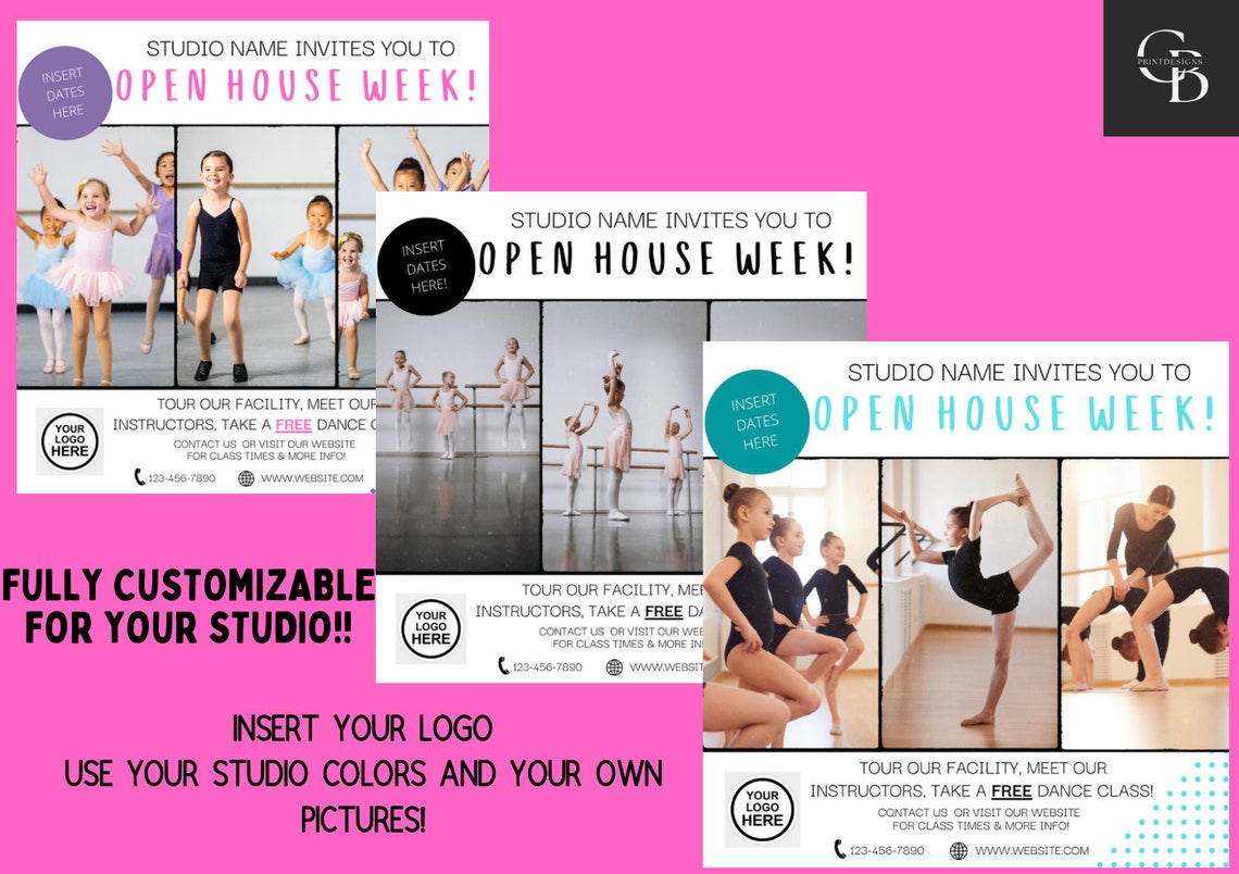 Dance Studio Open House Bring Your Friend to Dance Flyer - Etsy