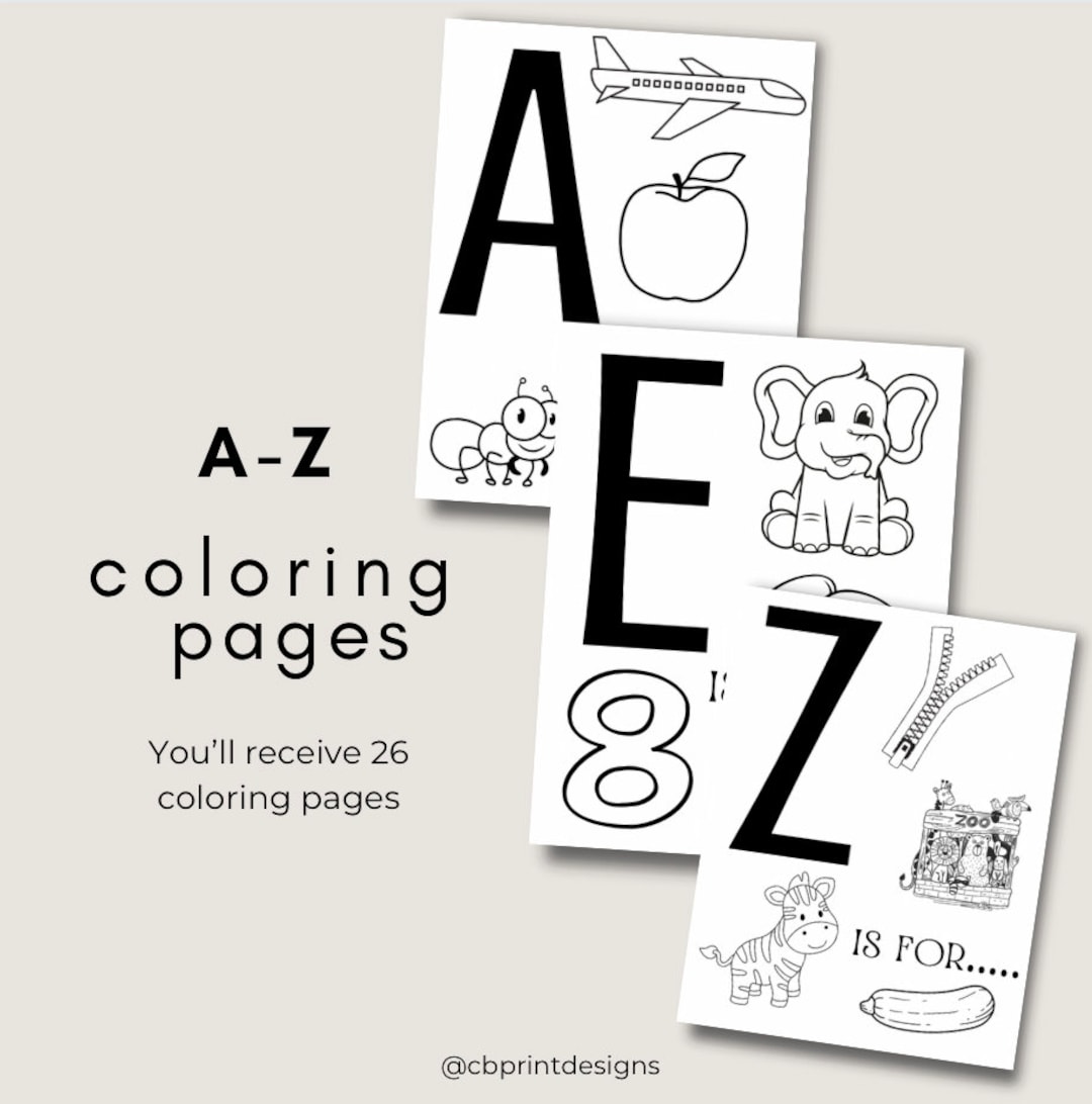 Alphabet Coloring Pages / Toddler Coloring Page / Preschool Coloring ...