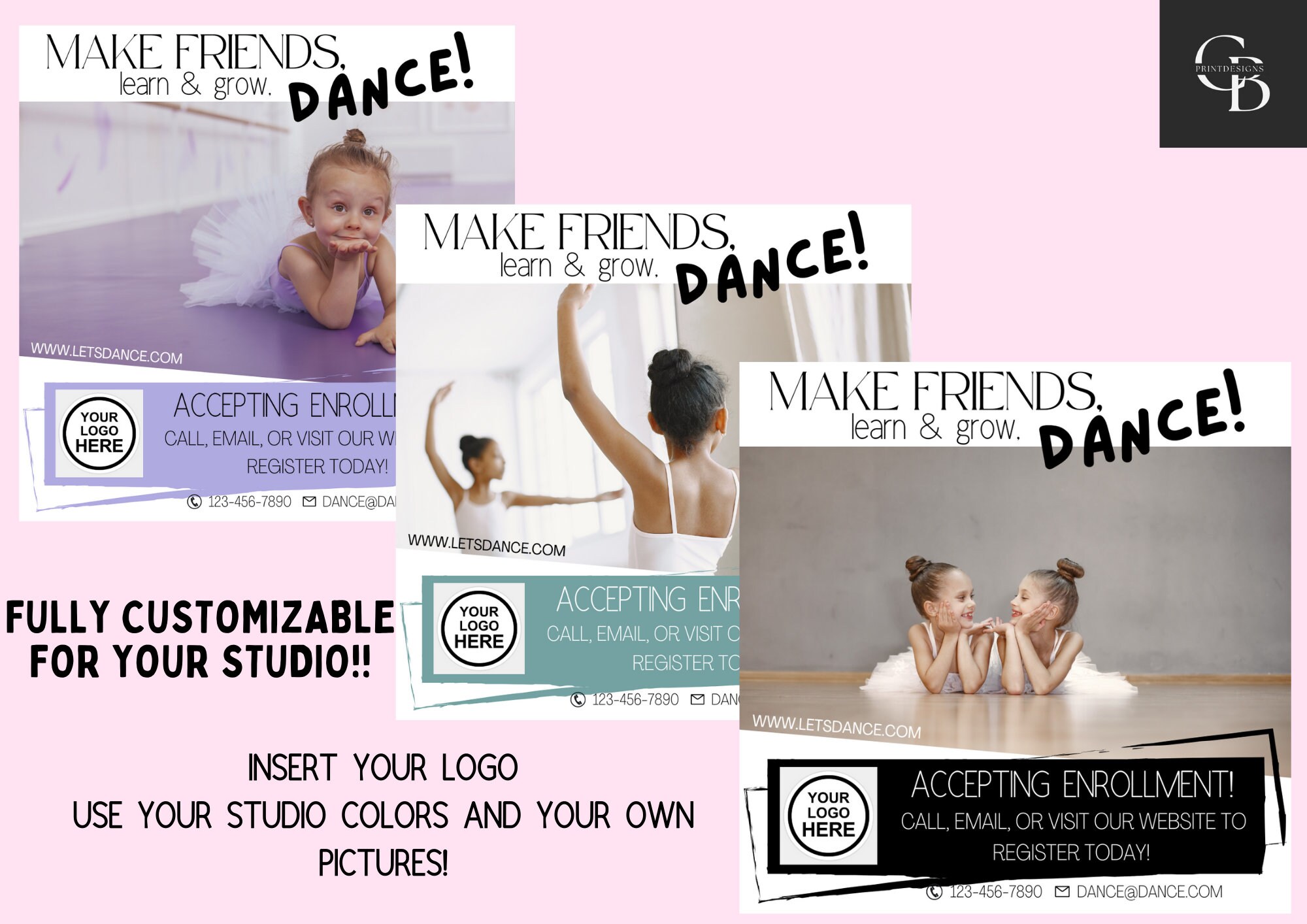 Dance Studio Enroll Now / Register Now Flyer - Etsy