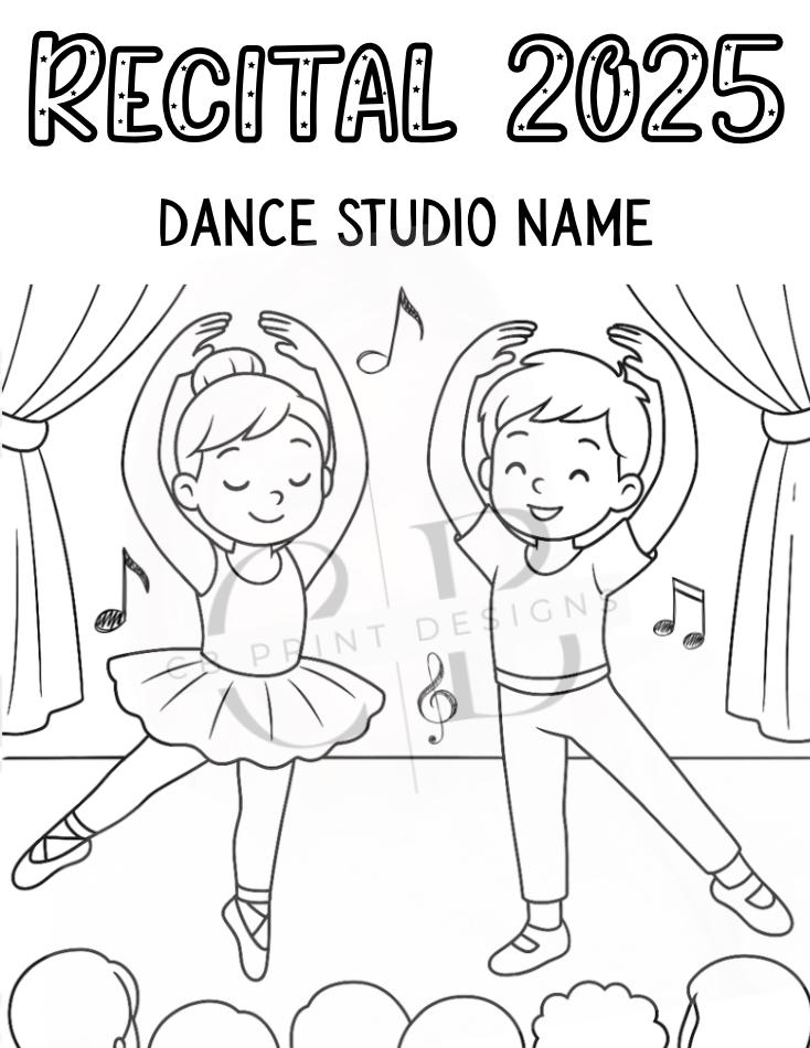 Dance Recital Coloring Page Bundle for Dance Studio / Dance Teacher ...