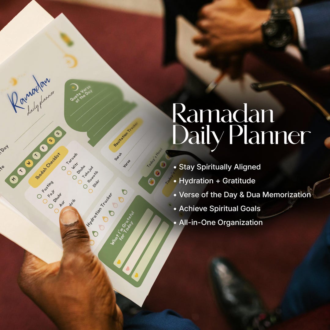 Ramadan Planner 2025 | Printable Islamic Organizer – Salah Tracker, Dua ...