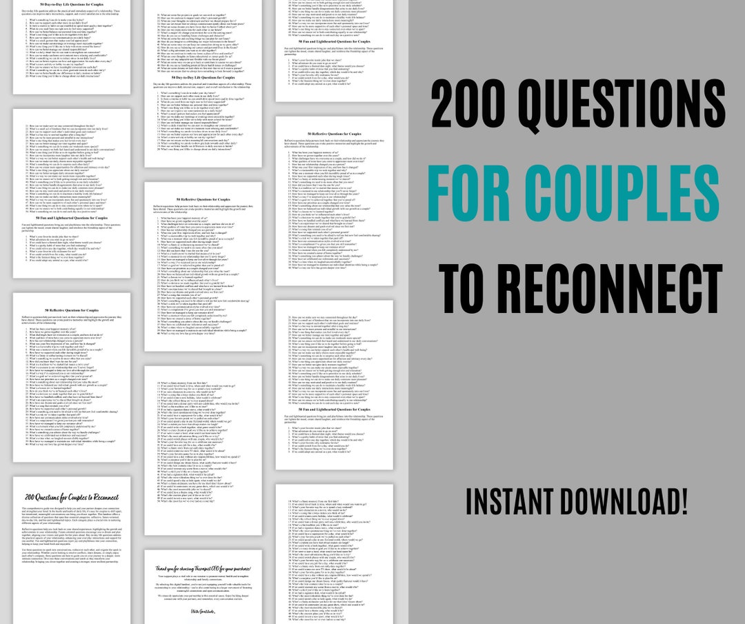 200 Conversation Starters for Couples: Relationship Building Questions ...