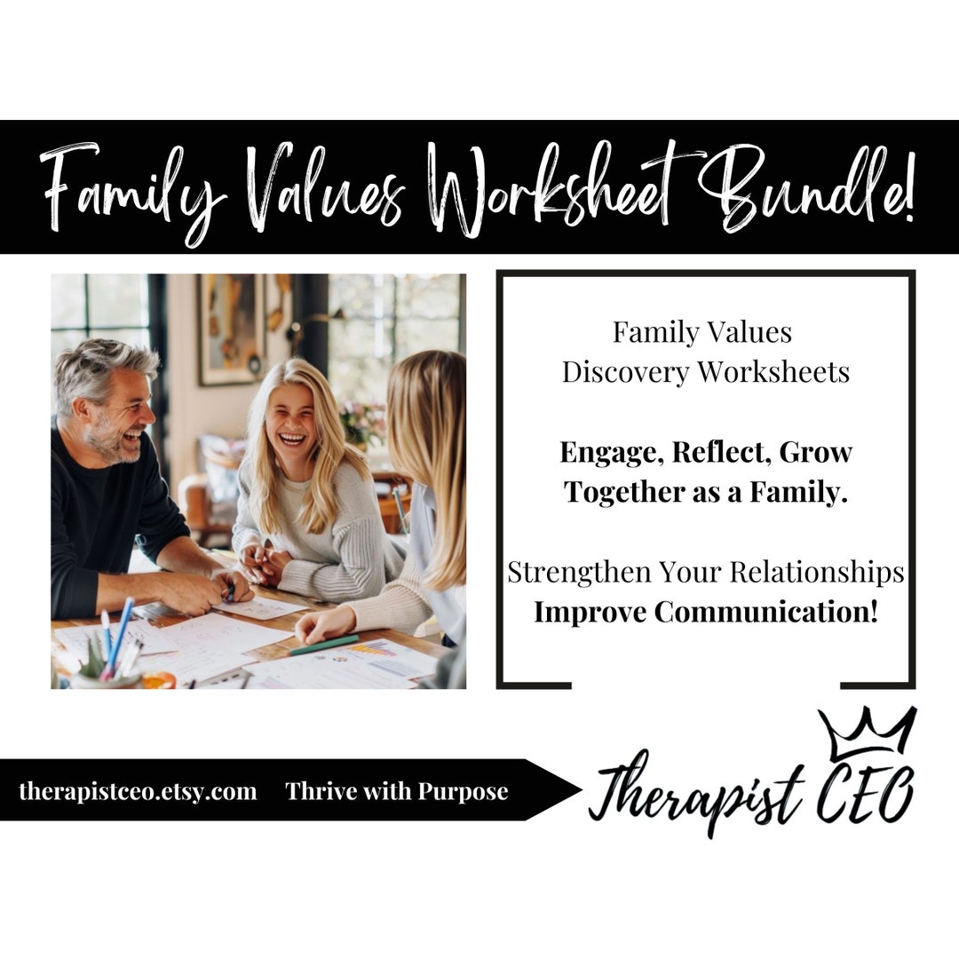 Family Values Worksheets + Flashcards: Discovery & Reflection (PDF ...