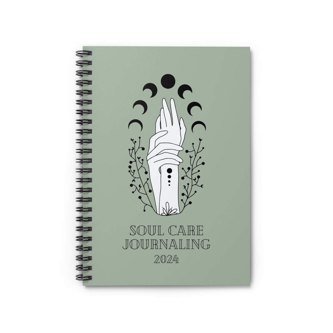 Soul Care Journaling Spiral Notebook Ruled Line, Soul Care Moon and the ...