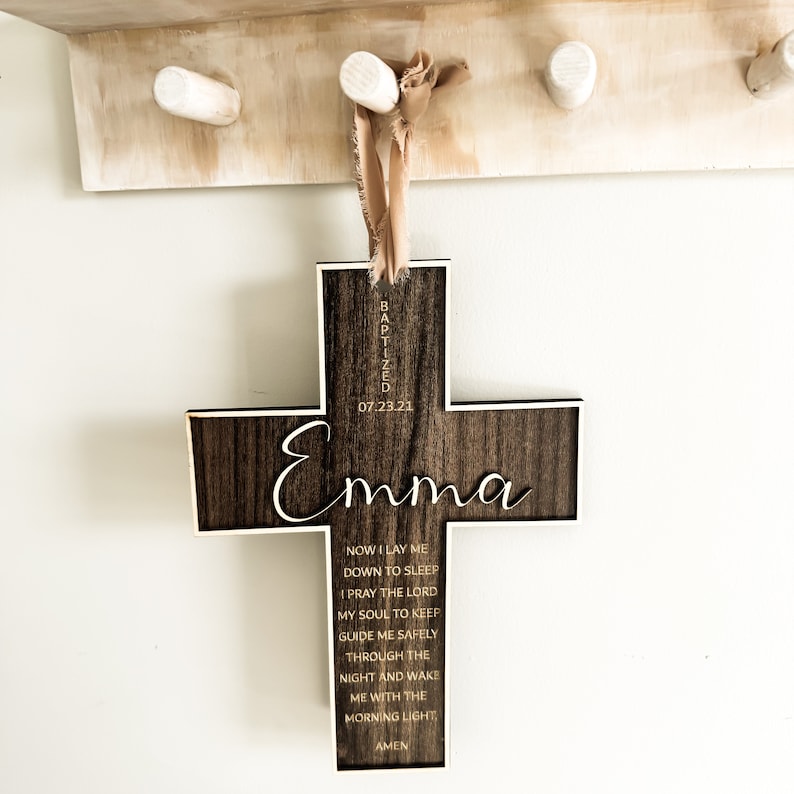 Personalized Engraved Wooden Holy Cross I Crucifixes Christian Home ...
