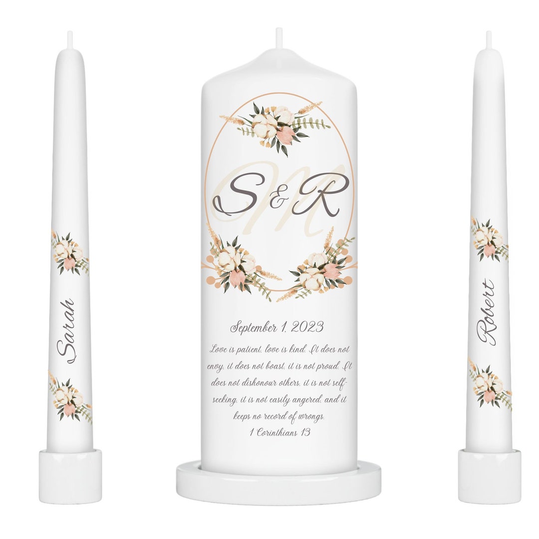 Personalized Wedding Candle Wedding Favors, Wedding Table Centerpiece ...