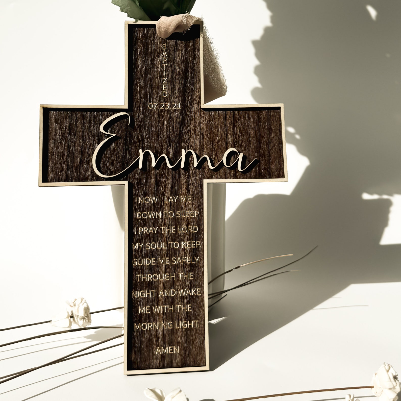 Personalized Engraved Wooden Holy Cross I Crucifixes Christian Home ...