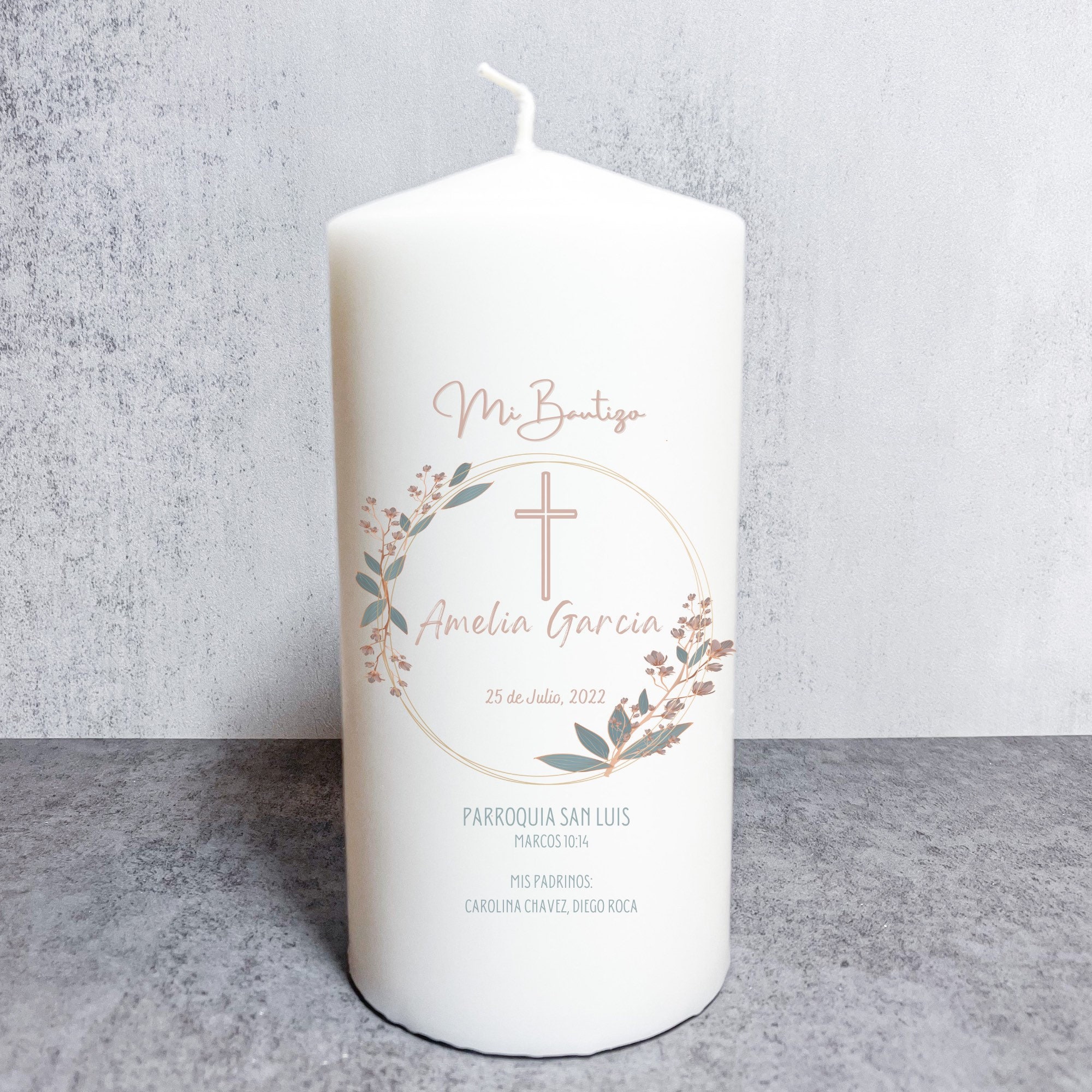 Personalized Baptism Candle, Christening Unity Candle - Etsy