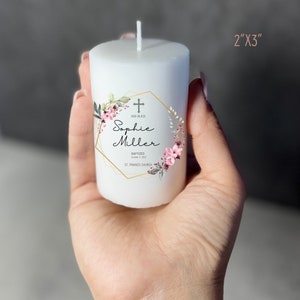 Personalized Baptism Candle Baptism Candle, Baptism Favors,unity Custom ...