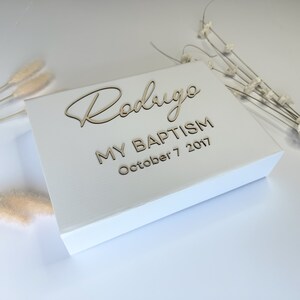 Personalized Baptism Gift Set, Custom Onesie, Bib, Candle & Keepsake ...