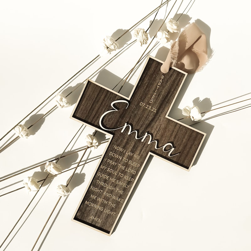 Engraved Crucifix for Christening - Etsy
