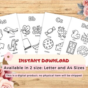 ABC Coloring Pages for Kids | Cute Alphabet Coloring Book | Toddler ...