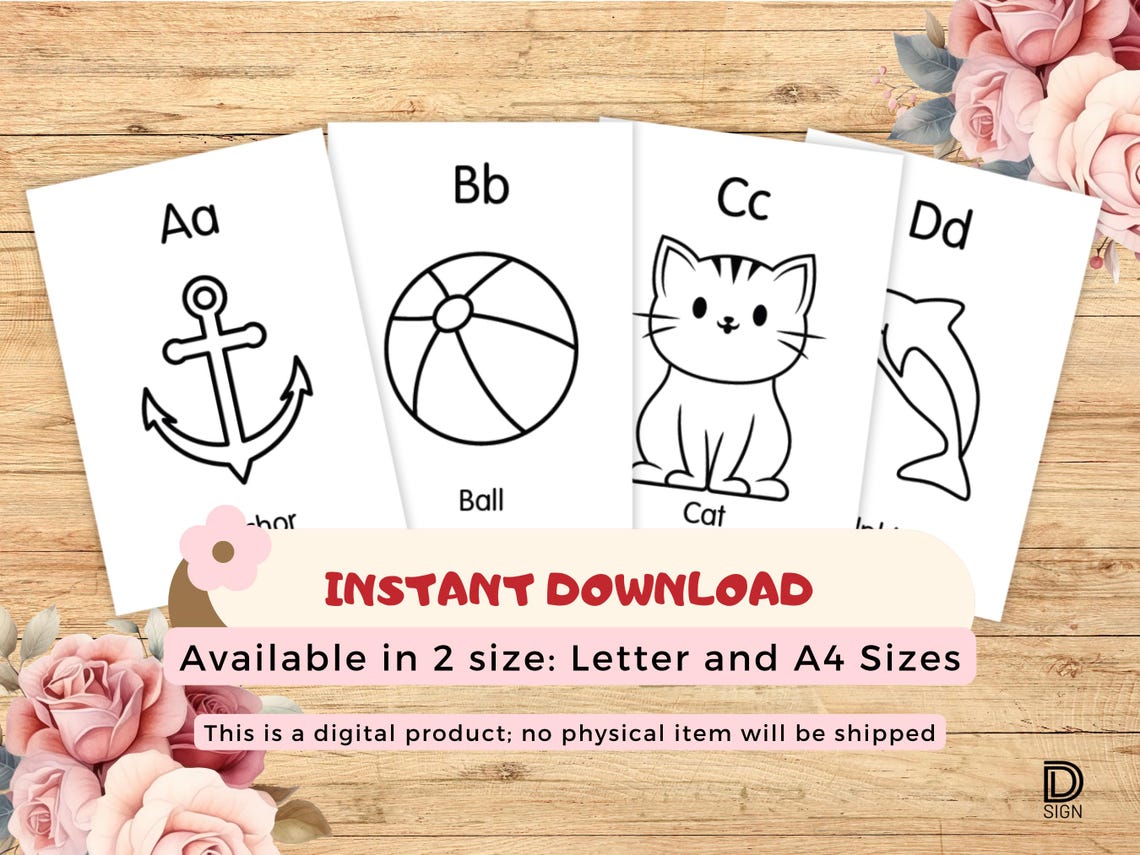 Alphabet Coloring Book | 79-page ABC Activity (digital Download) - Etsy
