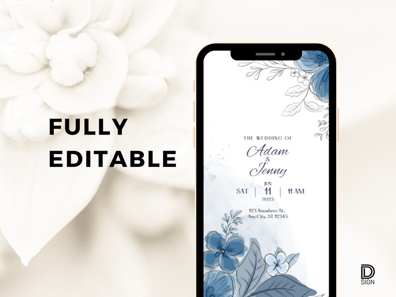 20 Design Wedding Invitation Templates in Smartphone Format | Instant ...