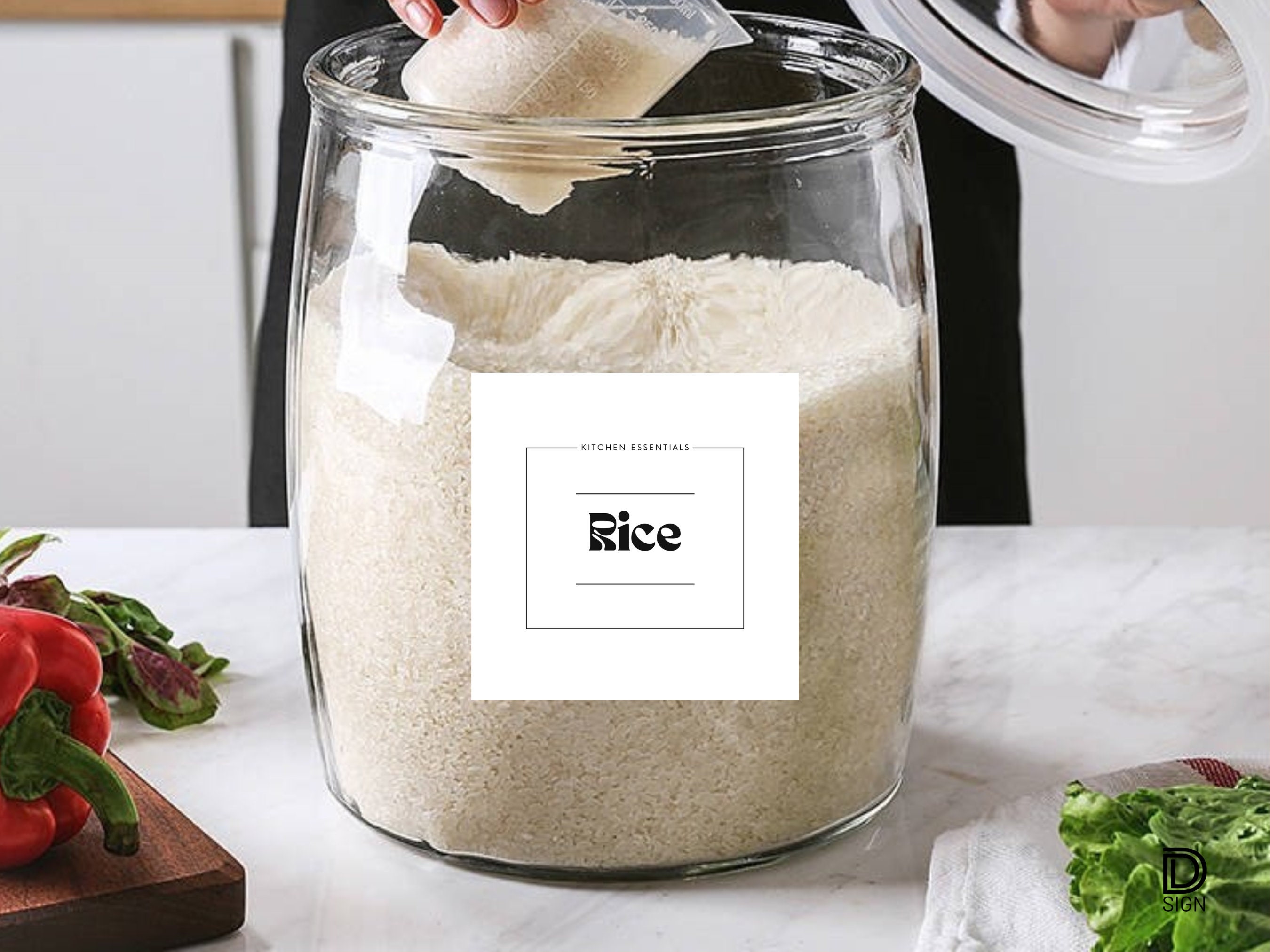 Printable Kitchen Labels & Templates 4 Sizes , Minimalist Stickers ...