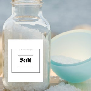 Printable Kitchen Labels & Templates 4 Sizes , Minimalist Stickers ...