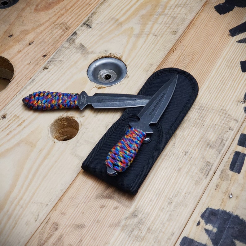 Throwing Knife Set of 2 Knives With Sheath Dagger Blade Gift for Him ...