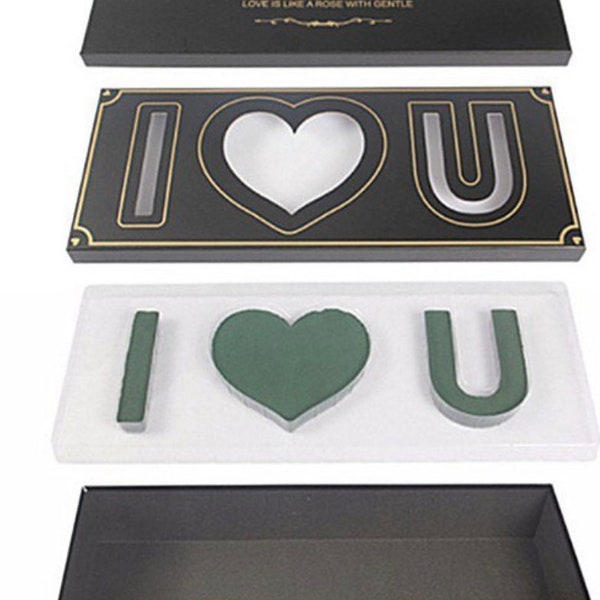 I Love You Flower Box - Etsy