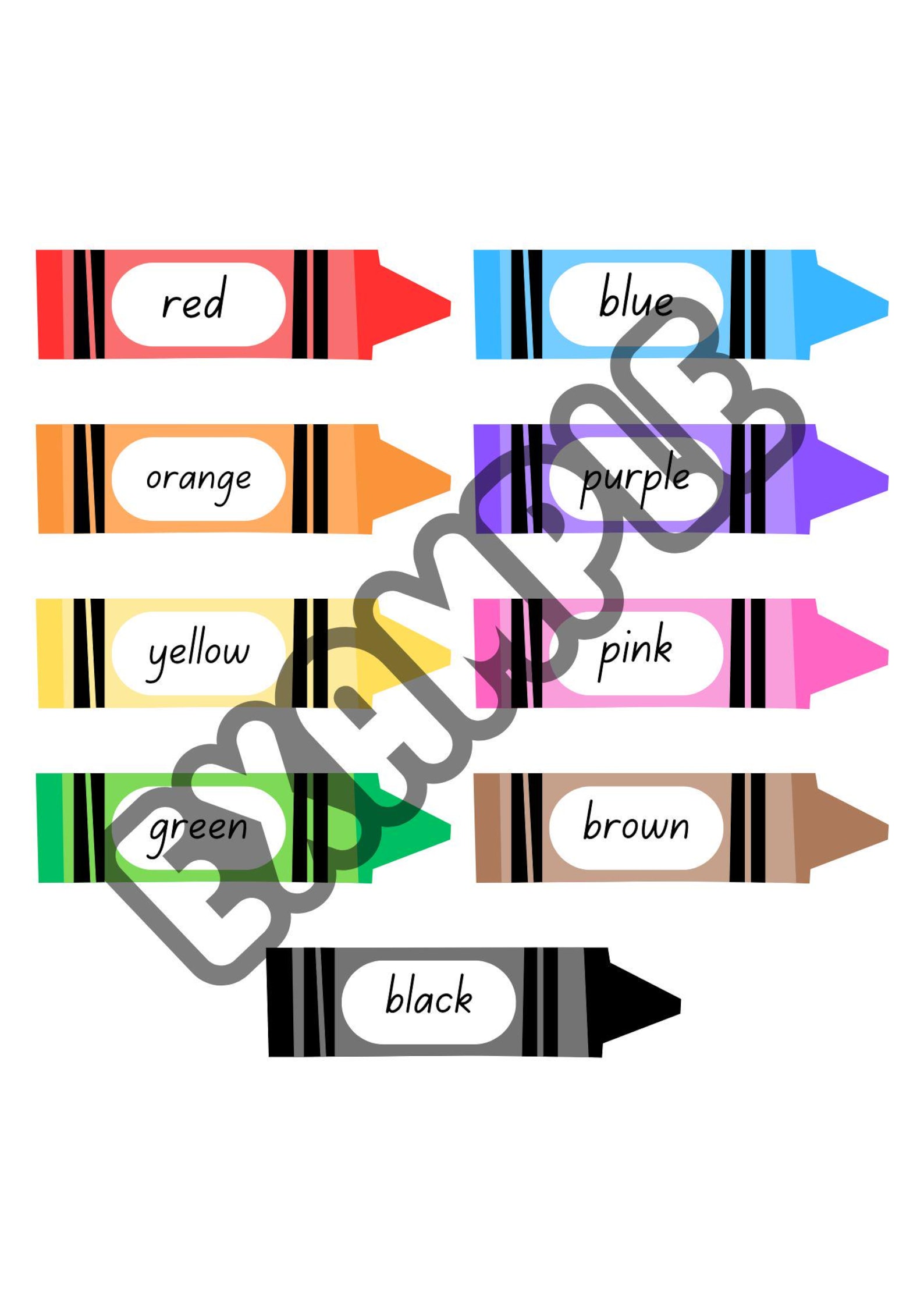 Color Matching Crayons - Etsy