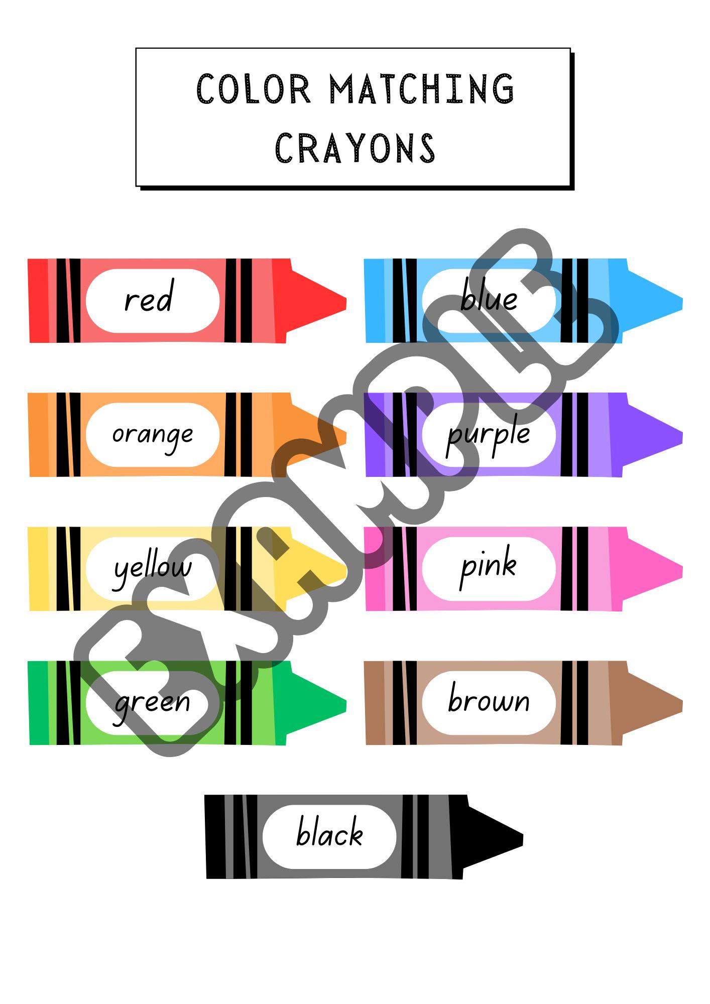 Color Matching Crayons - Etsy